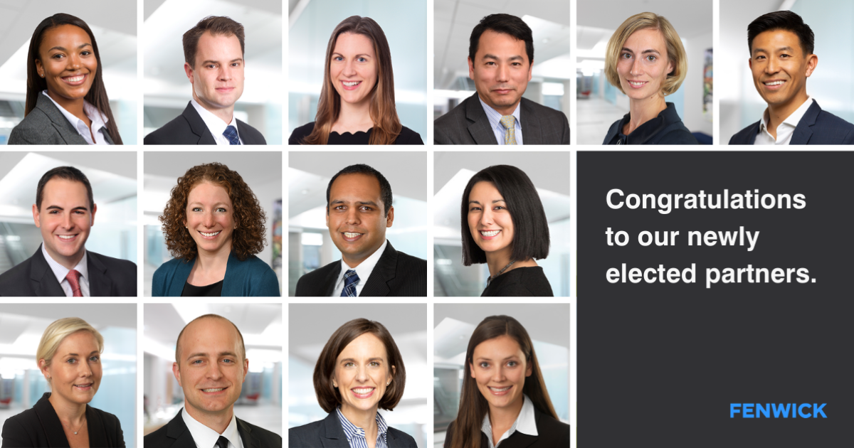 Fenwick Elects 14 New Partners | Fenwick & West LLP